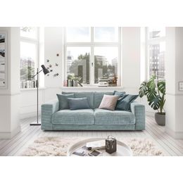 2-Sitzer 3C CANDY, B:230cm H:85cm T:127cm, blau, 88% Polyester, 12% Polyacryl, Sofas, "Enisa softig und legeres Big-Sofa, bequem und komfortabel",