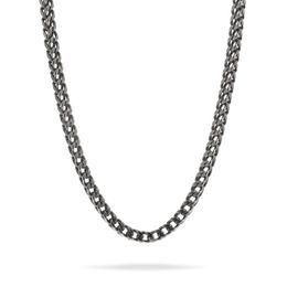 Fynch-Hatton Herren Gliederkette "Schmuck Edelstahl Halskette The Foxtail Chain Fuchsschwanz", Edelstahl, L: 60 B: 5mm, braun, Edelstahl, B:5mm,