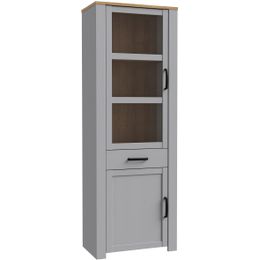 Highboard FORTE, B:71,7cm H:205,4cm T:42cm, grau, Wohnzimmer, Sideboards, "Bohol", Breite 71 cm