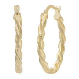Firetti Damen Paar Creolen "Schmuck Geschenk Gold 375 Ohrschmuck Creole", 20,1mm, Gelbgold 375, gold, Gelbgold 375, Ohrringe