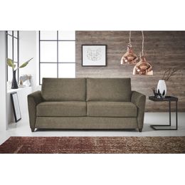 Schlafsofa Bali, B:195cm H:93cm T:103cm, braun, Wohnzimmer, Sofas, "Dallas, Dauerschläfer", in 140er und 160er Breite, inkl. Ergoflex-Unterfederung