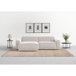Ecksofa Trendmanufaktur, B:255cm H:72cm T:160cm, beige, 88% Polyester, 12% Polyacryl, Wohnzimmer, Sofas, "Braga, mit hochwertigem Kaltschaum, L-Form,