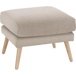 Hocker OTTO HOME, B:58cm H:45cm T:58cm, beige, Struktur (100% Polyester);Struktur fein (100% Polyester);Samtoptik (100% Polyester);Luxus-Microfaser