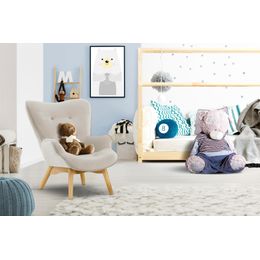 Sessel Home Affaire, B:58cm H:67cm T:68cm, grau, Sessel, "Duca Mini", in kleiner Ausführung für Kinder