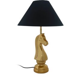 Kayoom Tischleuchte "Tischlampe Bishop 125", 1, H: 62cm, 1 Stk., schwarz, Wohnzimmer, Leuchten, mit dekorativem Schah-Pferd-Sockel aus Metall, mit