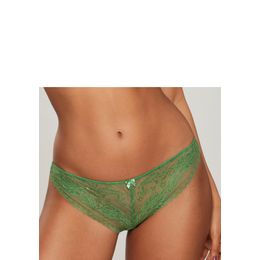 Lascana Damen String "Daisy", Gr. 32, grün, Microfaser, Obermaterial: 87% Polyamid, 13% Elasthan, Unterhosen, aus leicht transparenter Spitze
