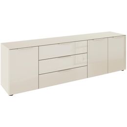 Kombikommode Rauch, B:200cm H:60cm T:42cm, beige, Holzwerkstoff, Schlafzimmer, Sideboards, "Kommode T&uuml;rkommode Sideboard Kombikommode FLIPP mit