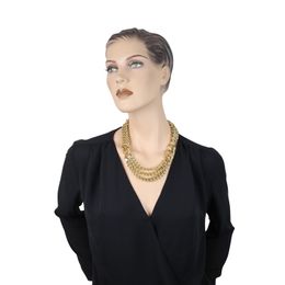 Damen Kette mit Anh&auml;nger "Edgy Glam", gold, Basic, Collezione Alessandro, Metall, Halsketten, elegant-rockige Gliederkette aus Metall