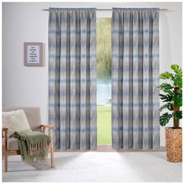 Weckbrodt-Gardinen Vorhang WECKBRODT, B:140cm H:245cm, blau, Polyester, Wohnzimmer, Gardinen, "Kilian", Gardine, Store, Dekoschal, blickdicht