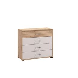 Sideboard Inosign, B:93cm H:82cm T:40cm, beige, MDF, Spanplatte, Wohnzimmer, Sideboards, "Modena Schubladenkommode Kommode mit 4 Schubladen", B/T/H