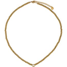 Firetti Damen Kette mit Anh&auml;nger "Schmuck Geschenk Edelstahl Halsschmuck Halskette Kugeln", Edelstahl, L: 43 B: 6mm, gold, Edelstahl, B:6mm,