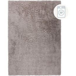 Hochflor-Teppich FLAIR RUGS, B:180cm H:35mm L:290cm, grau, Kunstfaser, Teppiche, "Alpine Faux Fur", waschbarer Kunstpelzteppich. Wohnzimmer,