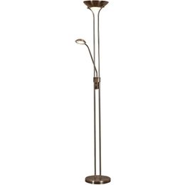 Searchlight Stehlampe "Mother & Child Floor Lamp", 1, Ø 25,4cm H: 180cm, 1 Stk.antikmessing, Wohnzimmer, Leuchten