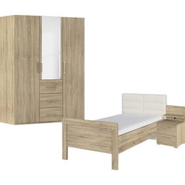 Schlafzimmer-Set Rauch, braun, Holzwerkstoff, Schlafzimmermöbel-Sets, "Komplettschlafzimmer Schlafzimmer EVELYN", Schrank und Bett in 2 Breiten,