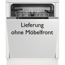 Beko vollintegrierbarer Geschirrspüler "BDIN16440", B:59,8cm H:81,8cm T:55cm, silber, Geschirrspüler, SelfDry sorgt mit automatischer Türöffnung für
