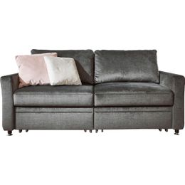 Schlafsofa DIE PLANBAR, B:186cm H:90cm T:100cm, grau, 100% Polyester, Jugendzimmer, Sofas, "MP-PD19021", mit L&auml;ngsschl&auml;ferfunktion 80 bzw. 160x210 cm