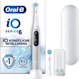 Oral-B Elektrische Zahnbürste "iO 6", grau, B:3cm H:25cm T:3cm, Elektrozahnbürsten, mit Magnet-Technologie, Display, 5 Putzmodi, Reiseetui