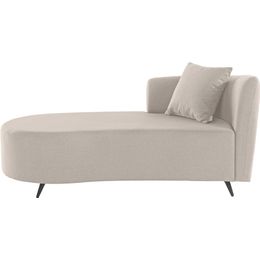 Recamiere Home Affaire, B:182cm H:82cm T:90cm, beige, 100% Polyester, Sofas, "Hulby", wahlweise mit und ohne Hocker und Armlehne links oder rechts