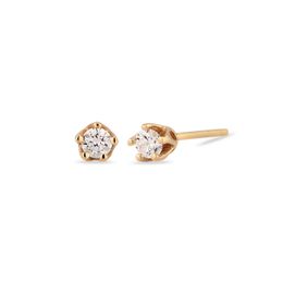 Elli DIAMONDS Damen Paar Ohrstecker "Ohrstecker Diamant Wei&szlig; Brillantschliff (0.012ct) 585 Gelbgold", onesize, 0,12 P1 = bei 10-facher Vergr&ouml;&szlig;erung