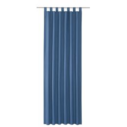 Vorhang Tom Tailor HOME, B:130cm H:255cm, blau, Wirkware, Baumwolle, Wohnzimmer, Gardinen, "DOVE"