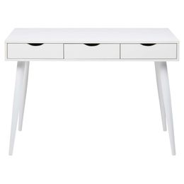 Schreibtisch ACTONA GROUP, B:110cm H:77,1cm T:50cm, wei&szlig;, B&uuml;ro, Tische, "Neptun", B&uuml;rotisch, Arbeitstisch, mit 3 Schubladen, Breite 110 cm