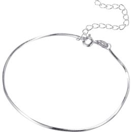 Firetti Damen Silberkette "Schmuck Geschenk Silber 925 Armband Kette Fußkette Bauchkette Omega", 21, Silber 925 (Sterlingsilber), B: 1,1mm, silber,