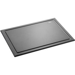 Gefu Schneidebrett "SLIZE", B/H/L: 25cm x 0,9cm x 37cm, schwarz, Schneidebretter, Holzverbundstoff aus 80 % recyceltem Material, Saftrille