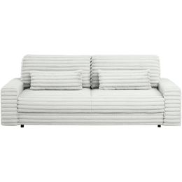 Schlafsofa, B:250cm H:90cm T:108cm, grau, LeGer Home by Lena Gercke, Jugendzimmer, Sofas, "Imoga, Polster mit Schlaffunktion, 3-Sitzer Sofa, Couch