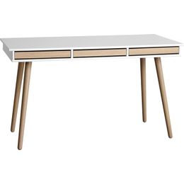 Schreibtisch, B:137,4cm H:75cm T:60cm, wei&szlig;, HAMMEL FURNITURE, B&uuml;ro, Tische, "Mistral B&uuml;rotisch, Arbeitstisch, Tisch, Computertisch", Holzbeinen, B: