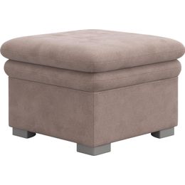 Hocker COTTA, B:65cm H:46cm T:65cm, braun, NaturLEDER: Bitte beachten Sie, dass Lederbezüge mehr Nähte aufweisen als Stoffbezüge.;Kunstleder
