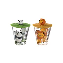 Leonardo Kinderbecher "Kinderbecher mit Deckel Bambini 215 ml 2er Set"l&ouml;we, panda, Trinkgef&auml;&szlig;e
