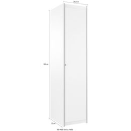 Mehrzweckschrank Tojo, B:39,8cm H:180cm T:55cm, wei&szlig;, MDF, K&uuml;che, Schr&auml;nke, "steh", als Grund- und Anbaumodul f&uuml;r individuelle Erweiterungen
