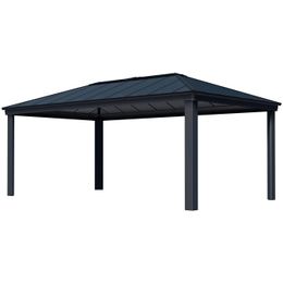 Pavillon, grau, PALRAM - CANOPIA, Garten, Pavillons, "Dallas 6100", BxTxH: 364x612x296 cm