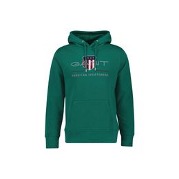 Gant Herren Sweatshirt "Sweatshirt REGULAR ARCHIVE SHIELD HOODIE", gr&uuml;n, Gr. M, Obermaterial: 78% Baumwolle CO. 22% Polyester PES., Sweatshirts