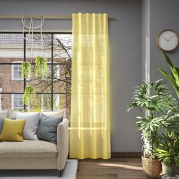 Neutex for you! Vorhang NEUTEX FOR YOU, B:142cm H:285cm, gelb, Jacquard, Polyester, Wohnzimmer, Gardinen, "Libre-ECO", nach Ma&szlig;