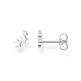 Thomas Sabo Damen Single-Ohrstecker "Sterne gold, Sterne silber", Silber 925 (Sterlingsilber), silber, Silber 925 (Sterlingsilber), Ohrringe