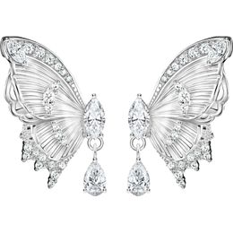 Thomas Sabo Damen Paar Ohrstecker "Butterfly Paradise Ohrstecker im Schmetterling-Design", Silber 925 (recycelt), bunt, Silber 925 (recycelt),
