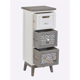 Kommode HEINE HOME, B:30cm H:71cm T:25cm, grau, MDF, Sideboards
