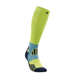 Bauerfeind Damen Socken "Trail Run Compression Socks", Gr. 38, gelb, Polyamid, unifarben mit Farbeinsatz, Socken