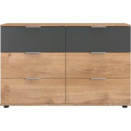 Schubkastenkommode wimex, B:130cm H:83cm T:41cm, grau, Spanplatte, Sideboards, "Valencia"