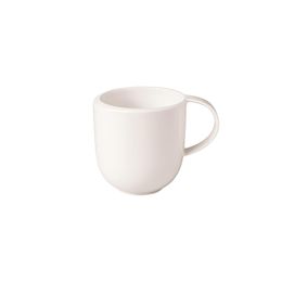Villeroy & Boch VILLEROY & BOCH Becher "Becher mit Henkel NewMoon 390 ml weiß", weiß, Trinkgefäße