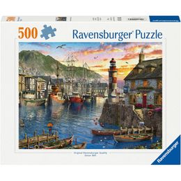 Ravensburger Kinder Puzzle "Morgens am Hafen", bunt, B:49cm H:36cm, Puzzles, Made in Germany
