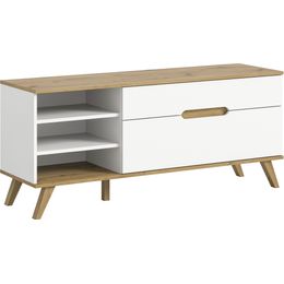 Lowboard Home Affaire, B:140cm H:60cm T:40cm, wei&szlig;, FSC-zertifizierter Holzwerkstoff, Wohnzimmer, Sideboards, "Alesund, Breite 140 cm, 1 Klappe, 1