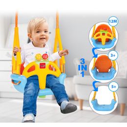 Jamara Kinder Babyschaukelsitz "Grow with me 3in1", bis 60 kg, bunt, Kunststoff, B:47cm H:33cm, Schaukelsitze, mit Sicherheitsb&uuml;gel