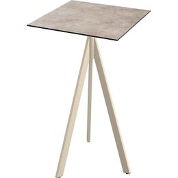 Klapptisch Essentials, B:70cm H:110cm T:70cm, beige, Pulverbeschichteter Stahl + HPL Tischplatte, Garten, Tische, "Infinity", in verschiedenen