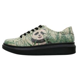 DOGO Damen Plateausneaker "Myra Low-Top Sneaker Mexican Damen Sneaker", Gr. 38, grün, Lederimitat, Schuhe, Handgefertigt