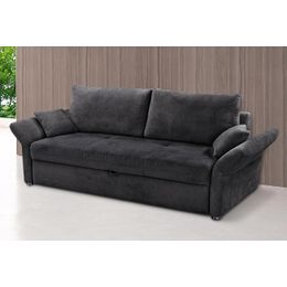 Jockenh&ouml;fer Schlafsofa, B:185cm H:90cm T:102cm, schwarz, JOCKENH&Ouml;FER GRUPPE, Luxus-Microfaser (100% Polyester);Zierkissen: 100% Polyester, Jugendzimmer, Sofas,