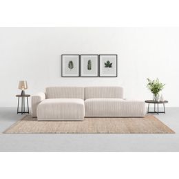 Ecksofa Trendmanufaktur, B:275cm H:72cm T:160cm, beige, 88% Polyester, 12% Polyacryl, Wohnzimmer, Sofas, "Braga, mit hochwertigem Kaltschaum, L-Form,