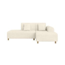 Ecksofa OTTO HOME, B:258cm H:85cm T:168cm, beige, 100% Polyester, Wohnzimmer, Sofas, "Suyala", L-Form mit Hocker