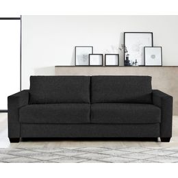 Schlafsofa Bali, B:215cm H:20cm, grau, 100% PES, Wohnzimmer, Sofas, "Denver, Dauerschläfer", in 140er und 160er Breite, inkl. Ergoflex-Unterfederung